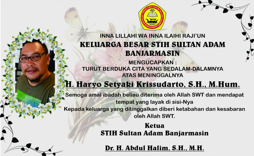 Berita Duka – Sekolah Tinggi Ilmu Hukum Sultan Adam
